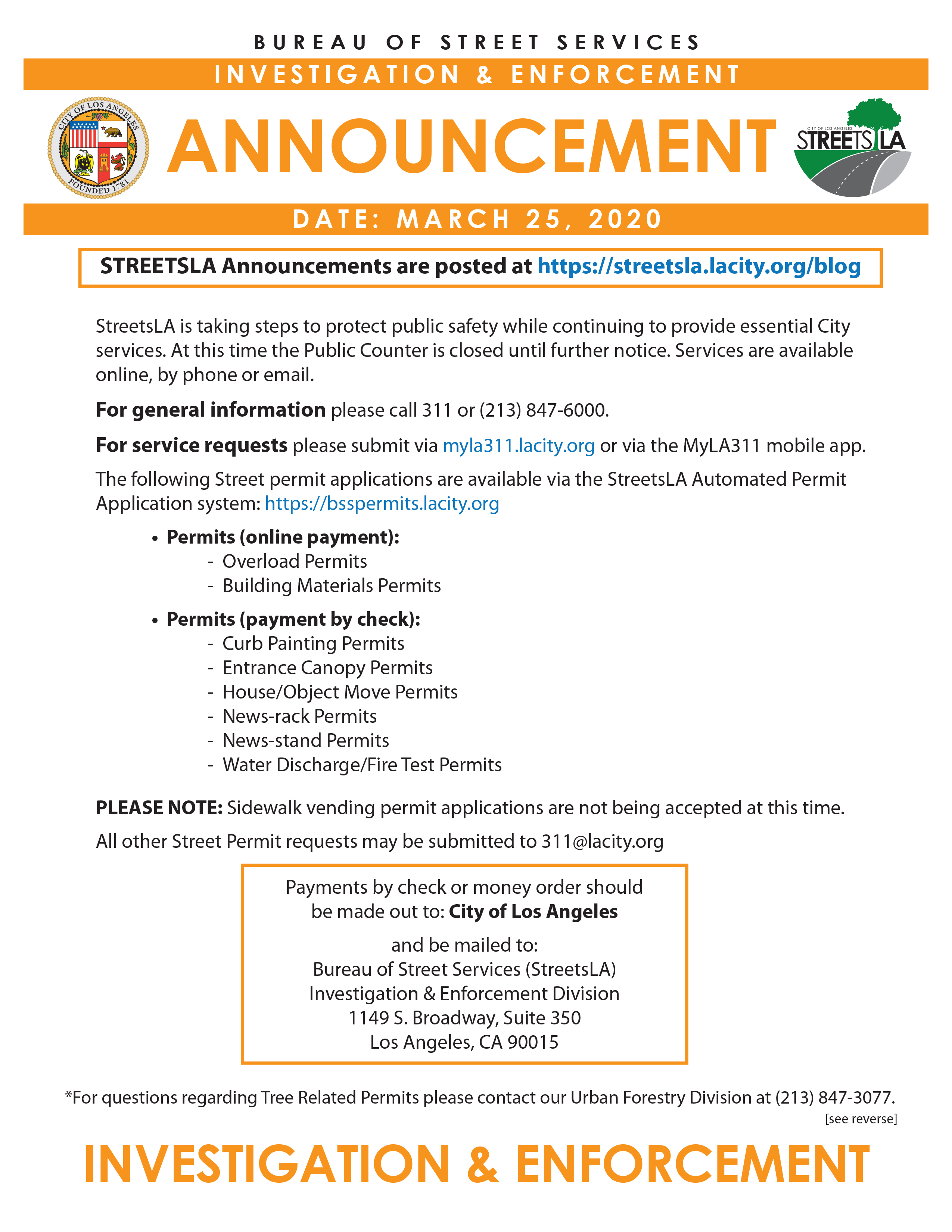 The Bureau of Street Services as Custodian of the City's Street System ...